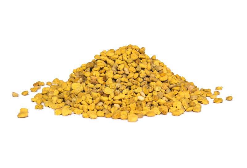 Bee Pollen Granules Isolated on White Background. Stock Photo - Image ...