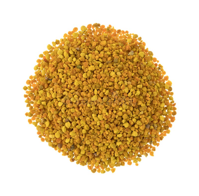 Bee Pollen Granules on a White Background Stock Image - Image of view ...