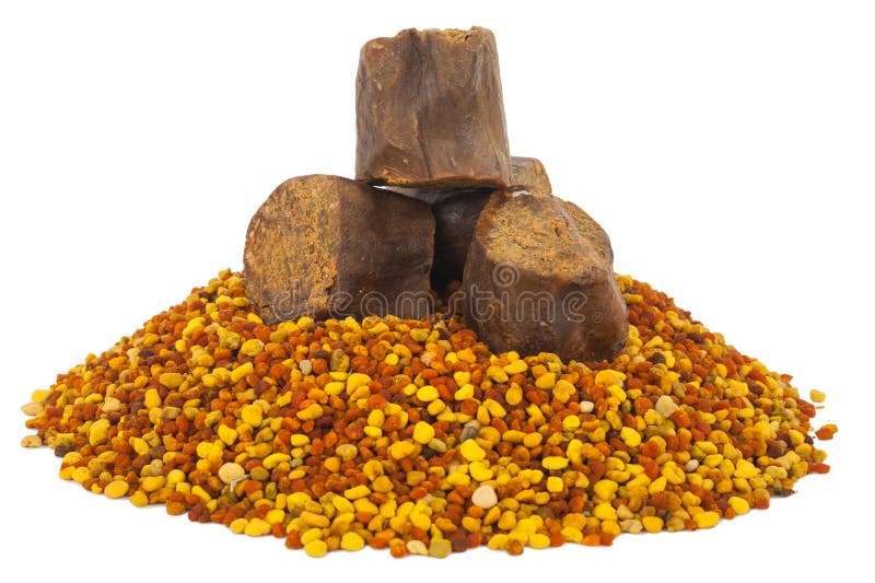 Bee pollen and propolis stock photo. Image of background - 59449570