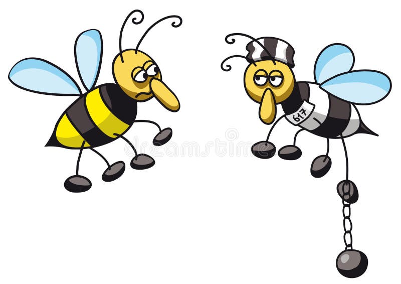 Bee prisoner stock vector. Illustration of sting, insect - 22333672