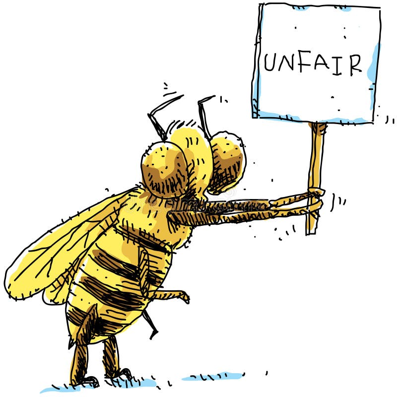 Bee Protest stock illustration. Illustration of anthropomorphic - 32941337