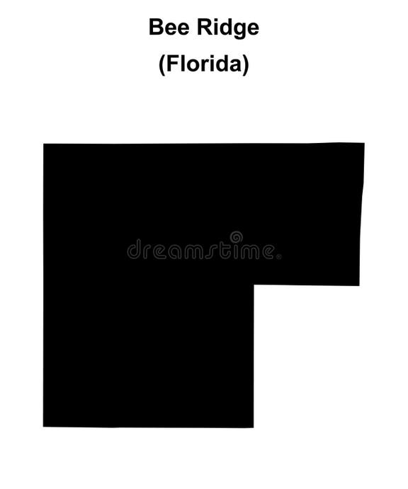 Bee Ridge outline map stock vector. Illustration of ridge - 357248685