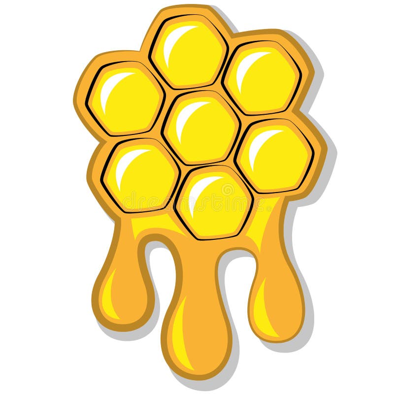 Bee S Honeycomb Full of Honey, Vector Illustration Stock Vector ...