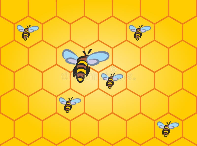 Bee background stock vector. Illustration of food, wallpaper - 50032646