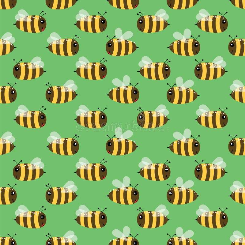 Bee seamless pattern stock vector. Illustration of flight - 80382842