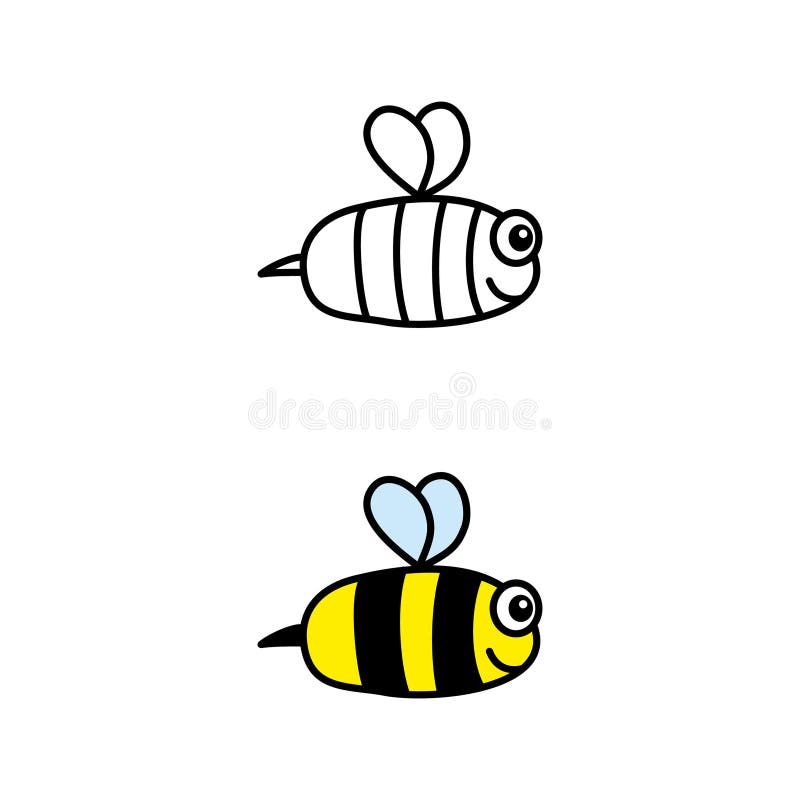 Bee 8 stock vector. Illustration of yellow, cartoon - 285517611