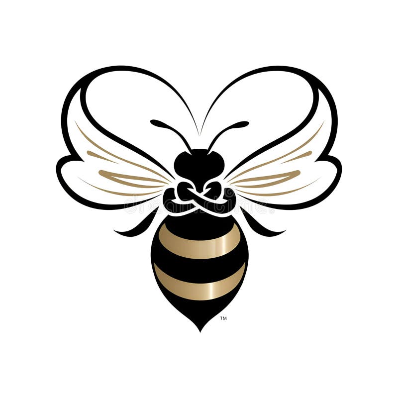 Bee Silhouette Design Illustrator Stock Illustration - Illustration of ...
