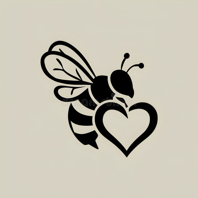 Bee Silhouette Design Illustrator Stock Illustration - Illustration of ...