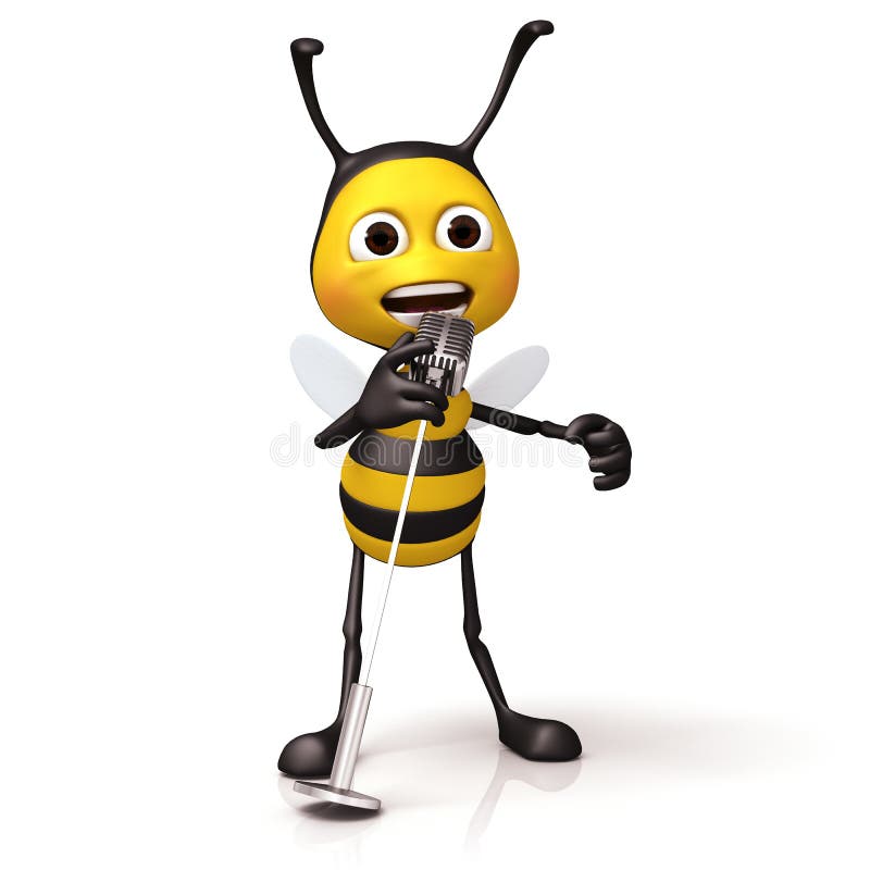 Bee singing stock illustration. Illustration of antena - 40935375