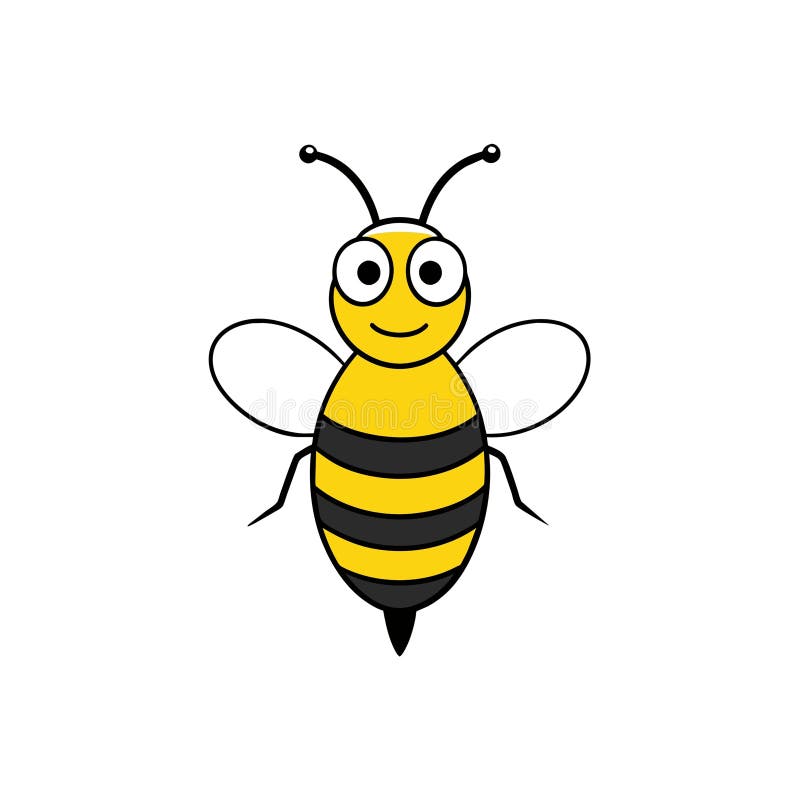 Bee Stands Icon Vector Illustration Stock Vector - Illustration of ...
