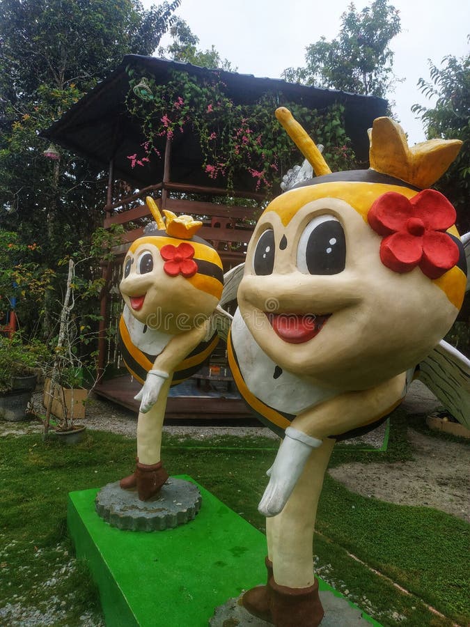Bee Statues in the Honey Bee Cultivation Recreation Park Stock Image ...