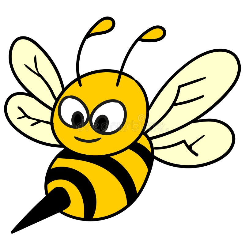 Cartoon Bee Stinging Man stock vector. Illustration of clipart - 57325813