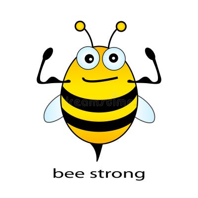 Bee strong stock vector. Illustration of funny, icon - 25609754