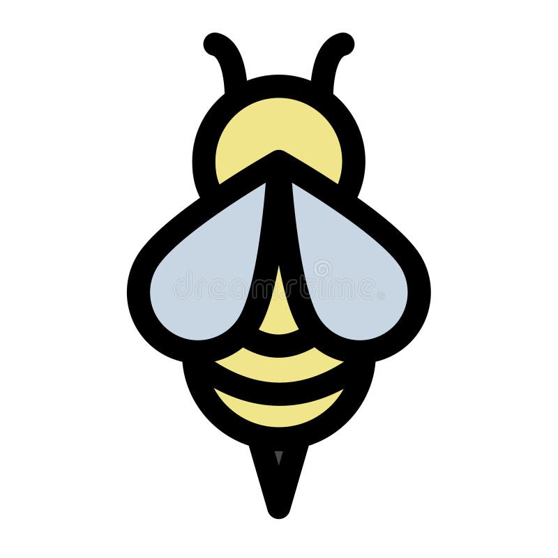 Bee Symbol - Ecological Farming Icon Stock Illustration - Illustration ...