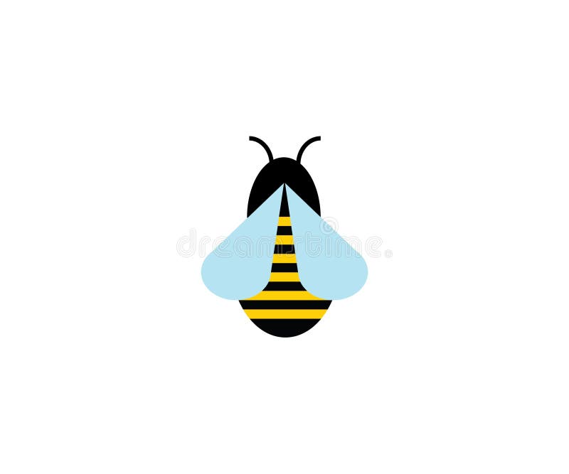 Bee Symbol Flying Bug Insect Icon Stock Vector - Illustration of farm ...