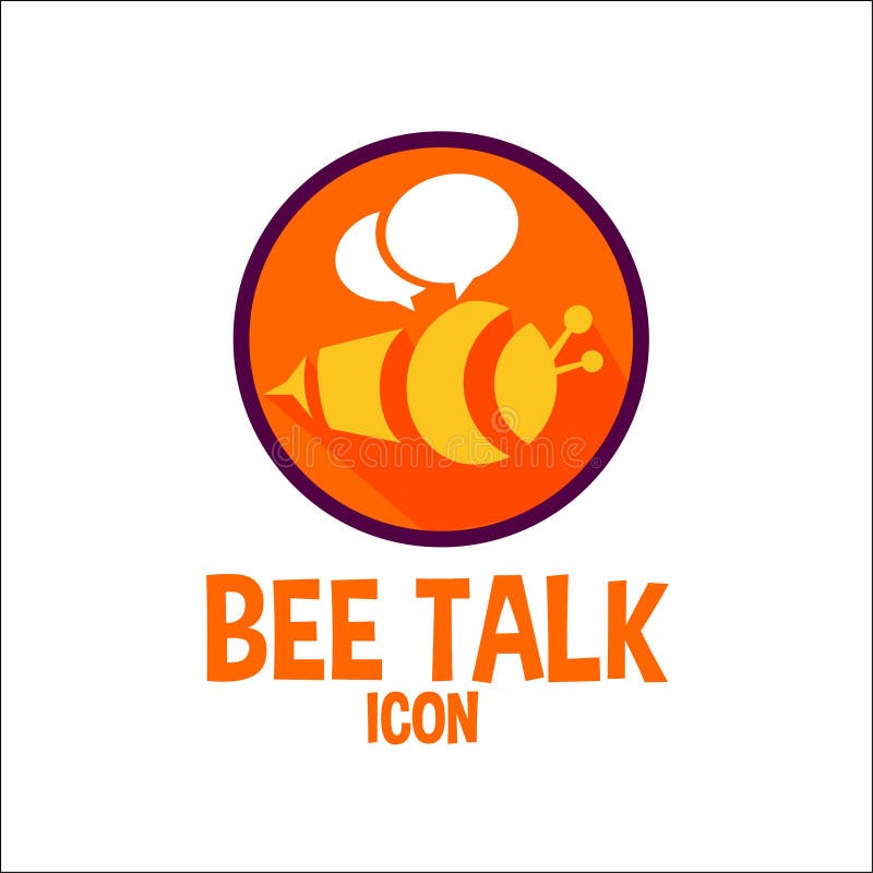 Bee Talk Icon / Exclusive Logo Stock Vector - Illustration of logo ...
