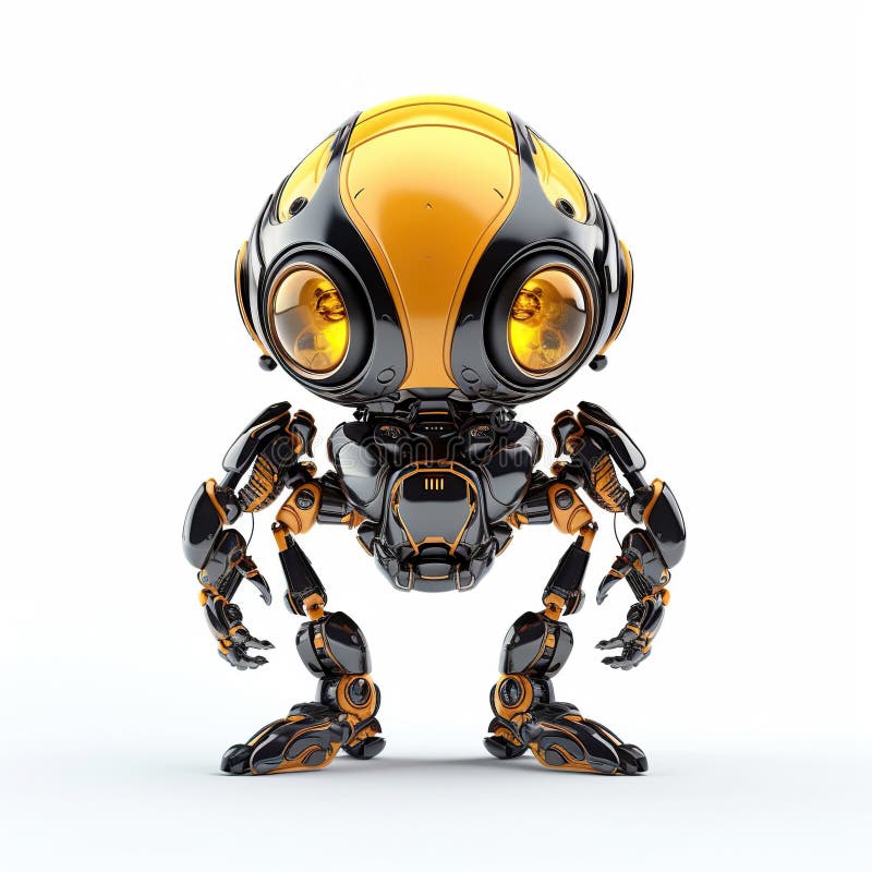 Bee or Wasp Robot, Robotic Insect Isolated Over White Background ...