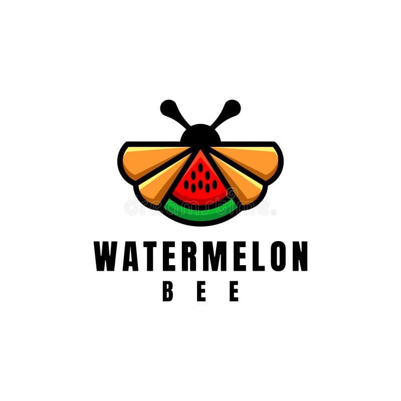 Bee and Watermelon stock vector. Illustration of honey - 215579519