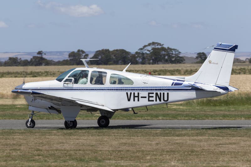 Beech V35 Bonanza Single Engine Light Aircraft VH-DDD. Editorial ...