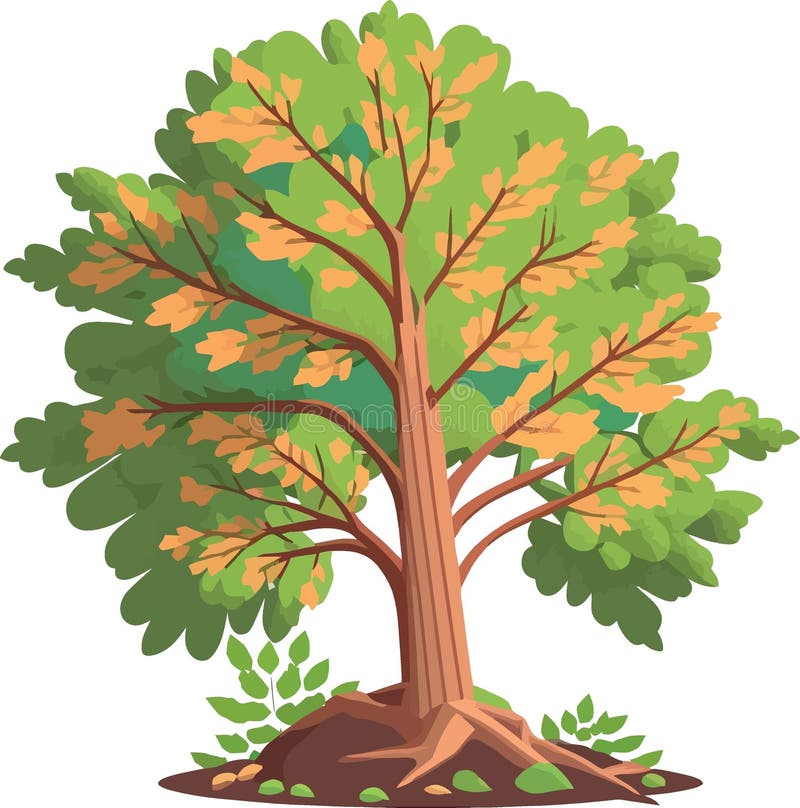 Beech Tree Dicotyledonous Plant Stock Vector - Illustration of park ...