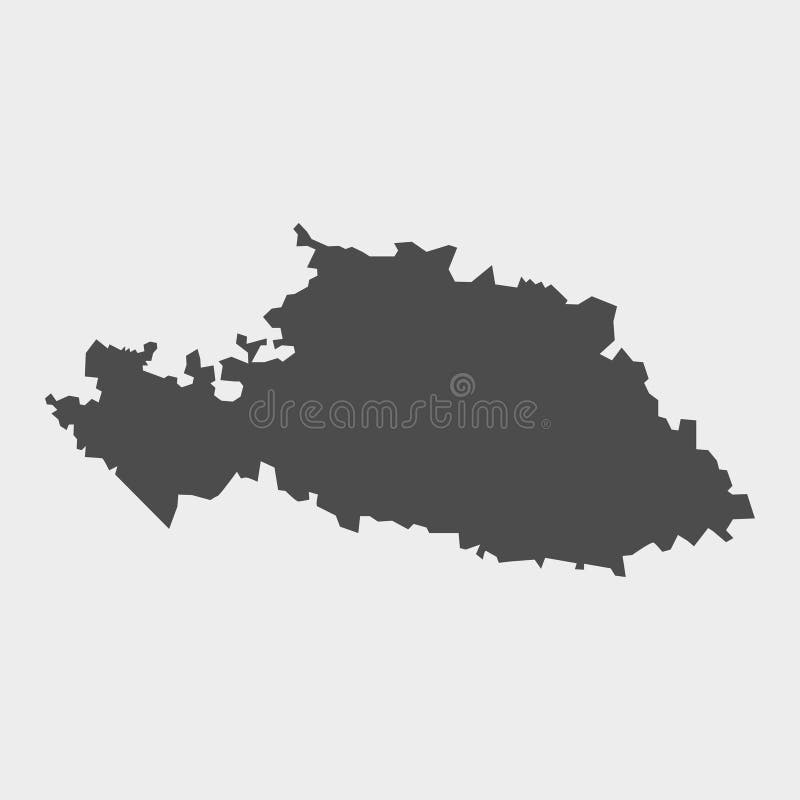 Beed District Map Vector Icon on White Background Stock Vector ...