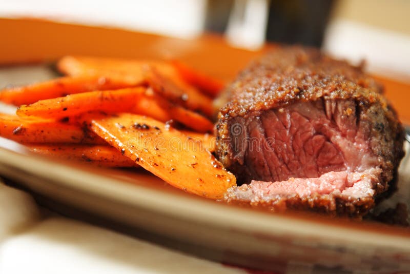Tender beef stock image. Image of plate, prime, meal, meat - 1523171