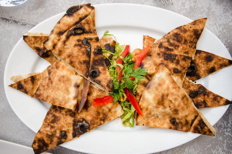 Beef arais at restaurant stock photo. Image of table - 43383122