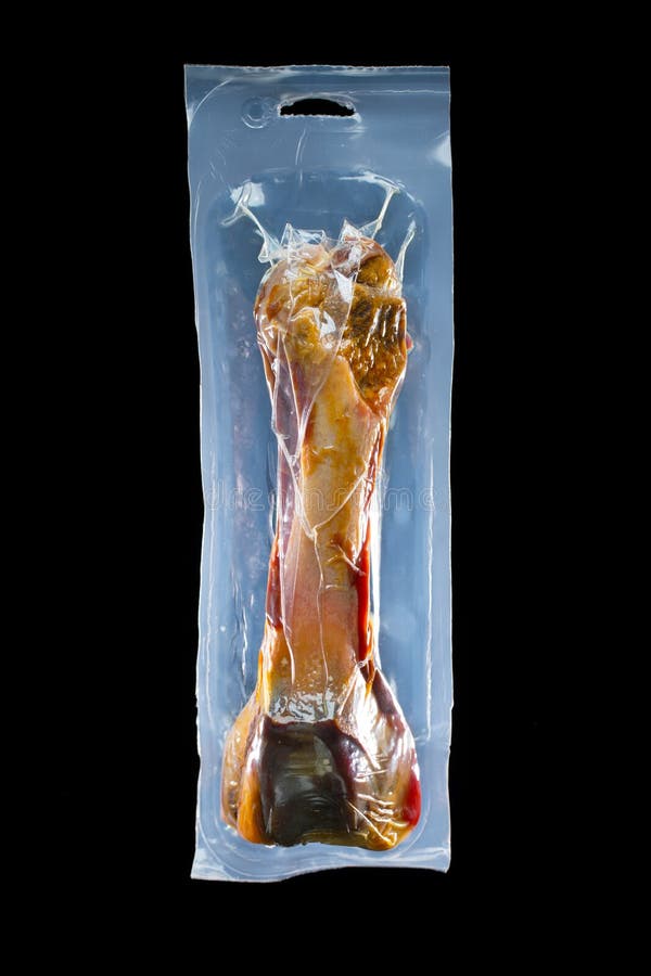 Beef Bone in Vacuum Bag, Treat for Dog Stock Image - Image of reward ...