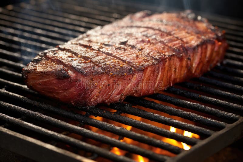 Beef Brisket on a Barbecue Grid Stock Image - Image of beef, delicious ...
