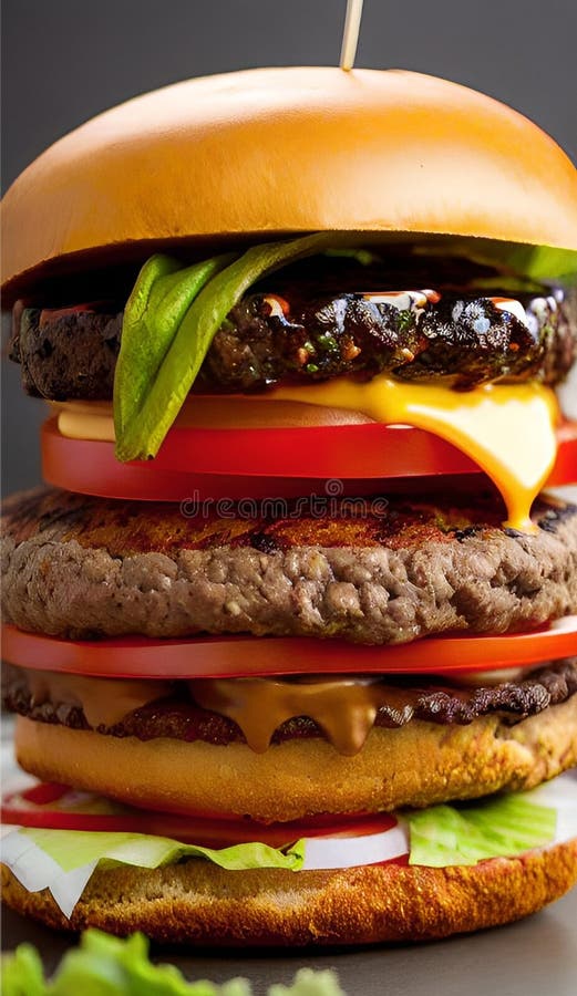 Beef Burger Illustration Artificial Intelligence Artwork Generated ...