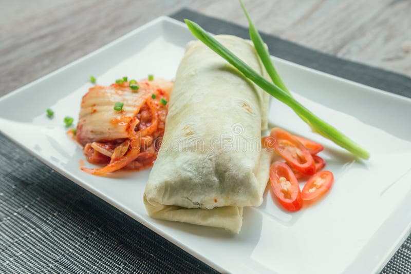 Beef Burito With Kimchi Picture. Image: 27672180