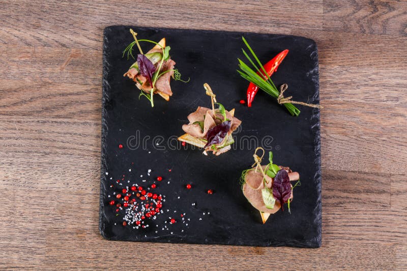 Cold Roast Beef Canapes Stock Photos - Free & Royalty-Free Stock Photos ...