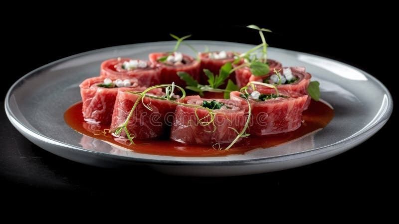 Beef Carpaccio Rolls Stock Illustrations – 8 Beef Carpaccio Rolls Stock ...