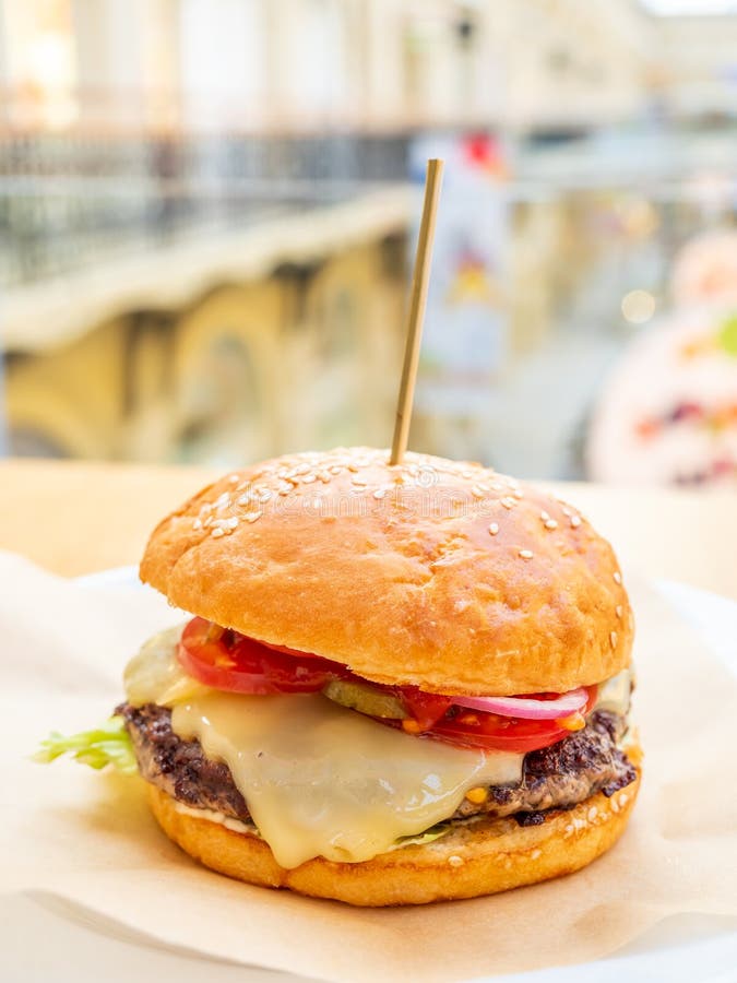 Beef cheese burger stock photo. Image of burger, gourmet - 154141734