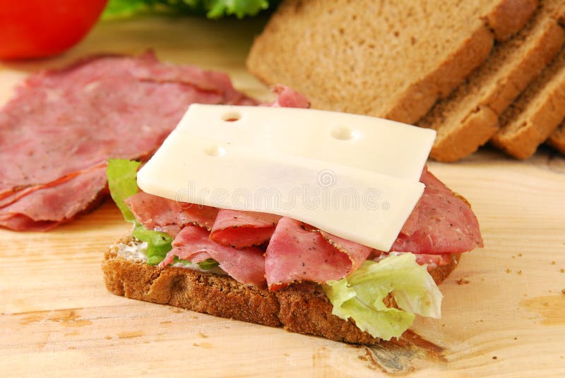 Beef and cheese sandwich stock image. Image of beef, lunch - 17274481