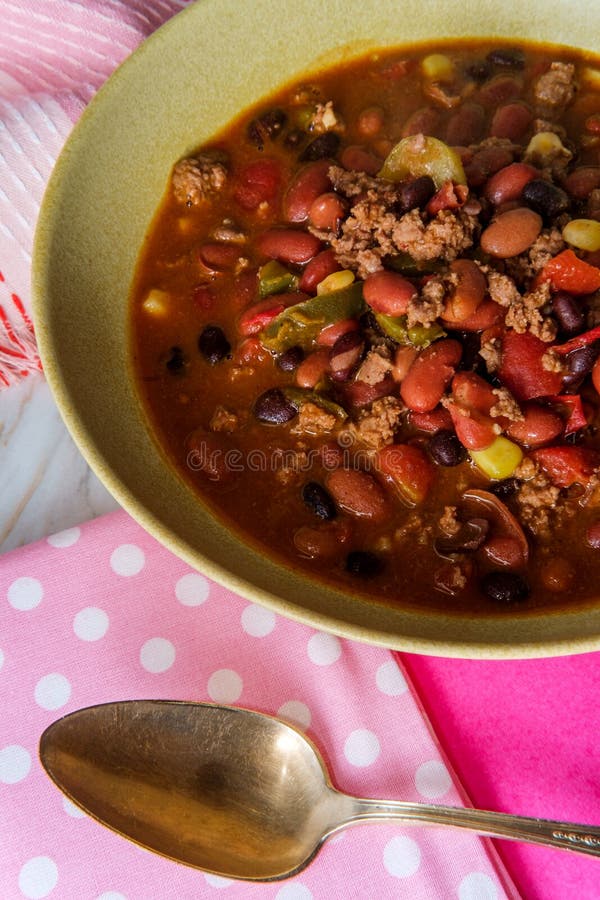Beef Chili Con Carne stock photo. Image of cuisine, kitchen - 211399542