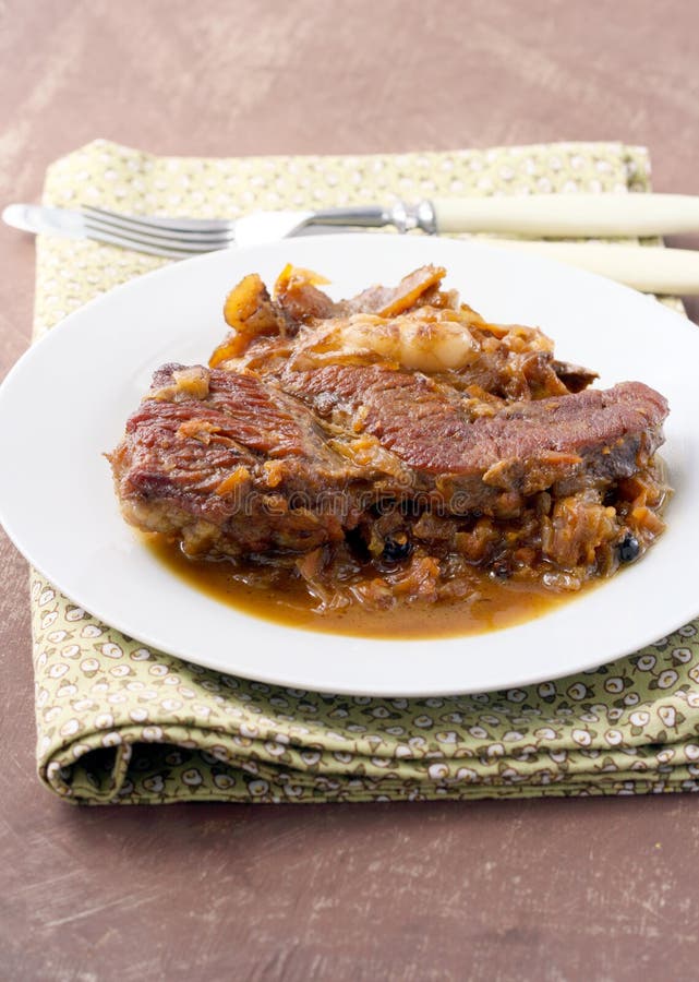 Beef chops stock image. Image of onion, served, comfort - 30288057