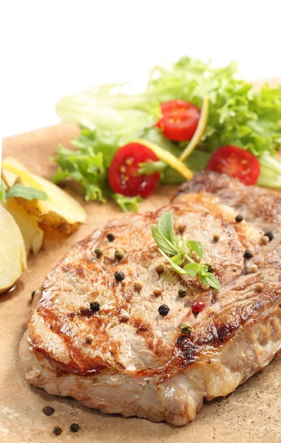 Beef cooked on a stone stock photo. Image of brown, healthy - 26622600