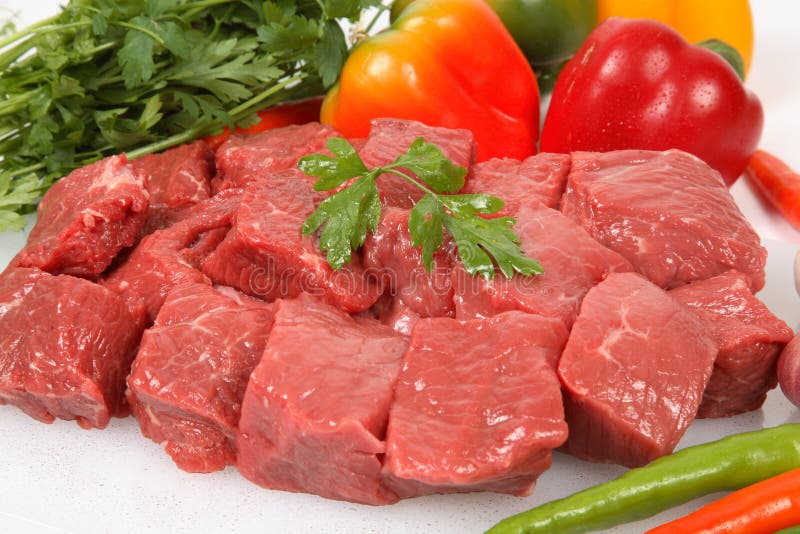 Beef cubes stock image. Image of food, meal, beef, meat - 7813915