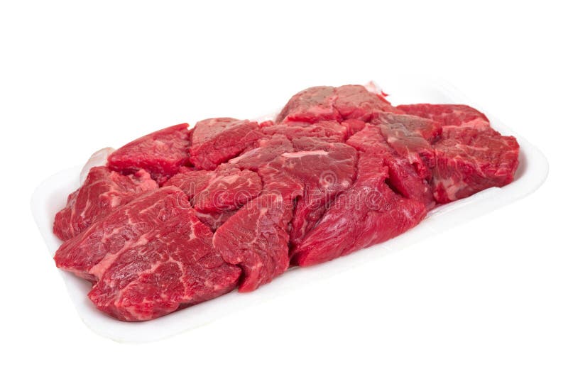 Stew Beef Cubes on Foam Tray Stock Image - Image of foam, meal: 29712109