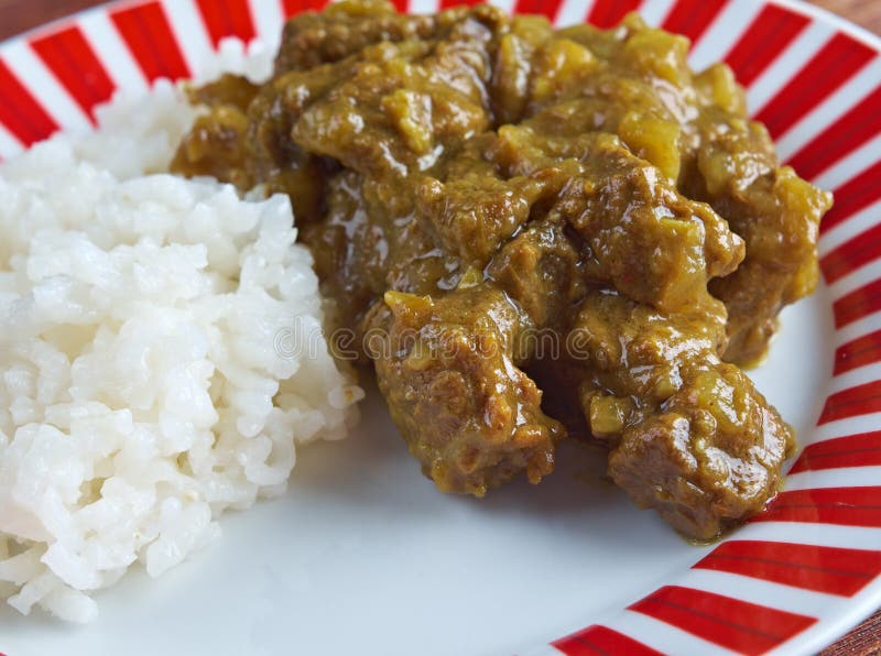 Beef Curry with Rice stock image. Image of josh, cuisine - 39241817