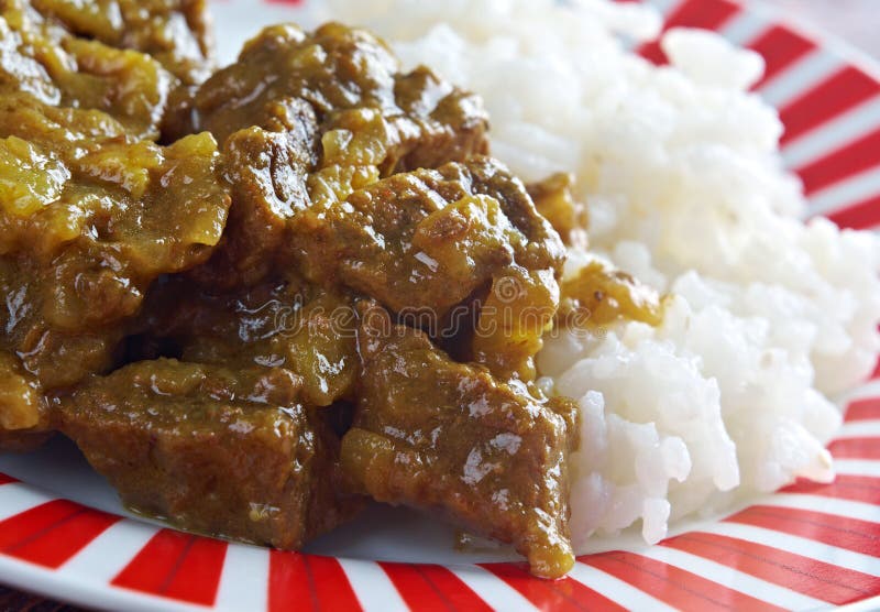 Beef Curry with Rice stock photo. Image of main, cuisine - 38815122