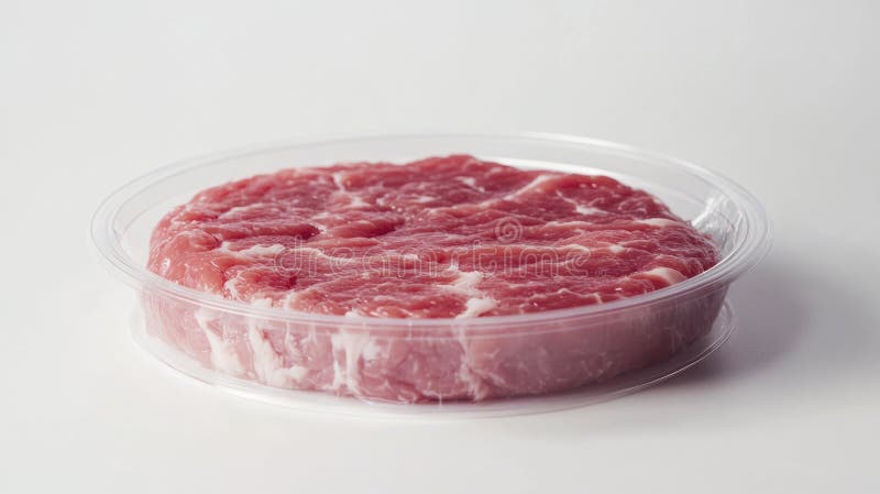 Beef Cutlets in Plastic Container Stock Image - Image of storage ...