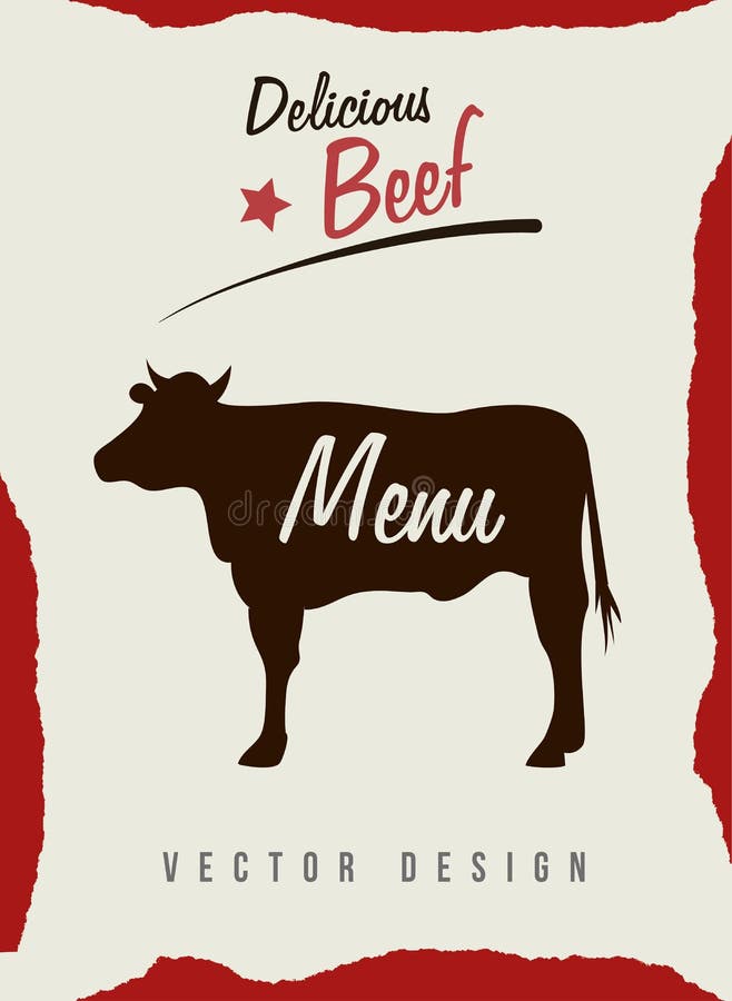 Beef stock vector. Illustration of poster, graphic, cover - 33981201