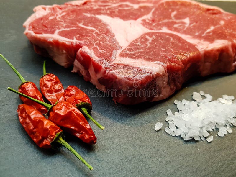 Beef entrecote Steak stock photo. Image of fresh, food - 171247652