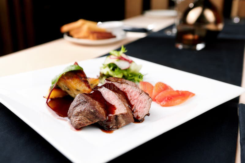 Roast Beef at Banquet stock image. Image of dinner, fillet - 9786429