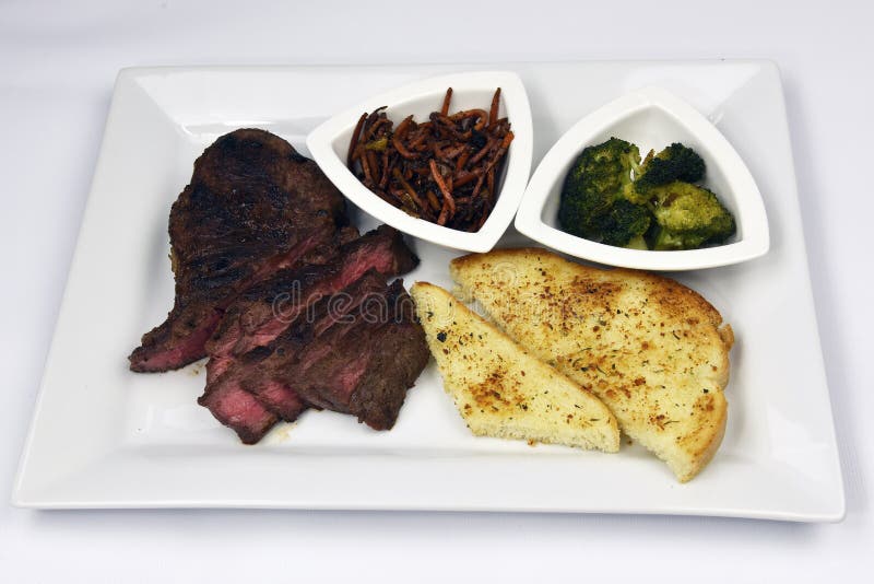 Beef Flat Iron Steak stock image. Image of orange, garlic - 60885847