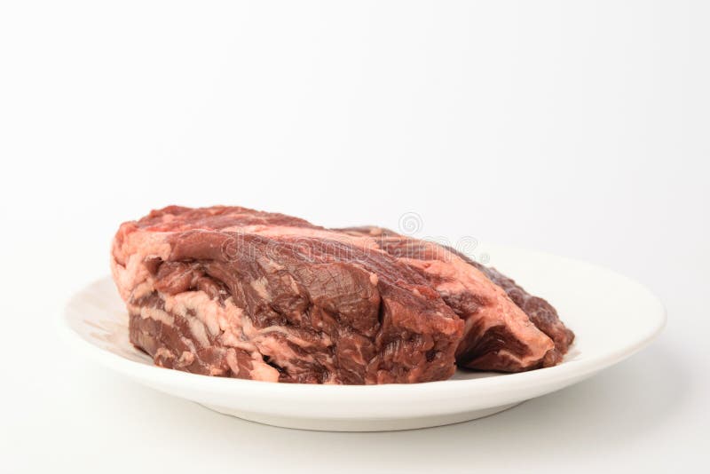 Beef Front Leg on White Background Stock Photo - Image of meal, fresh ...