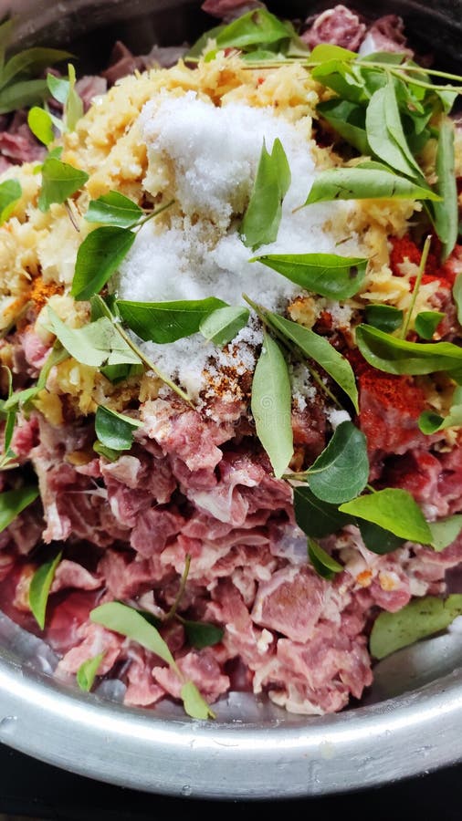 Beef fry cooking stock photo. Image of cuisine, breakfast - 196179422