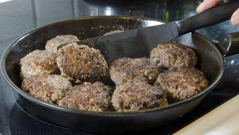 Beef in frying pan stock photo. Image of mince, frying - 50189182